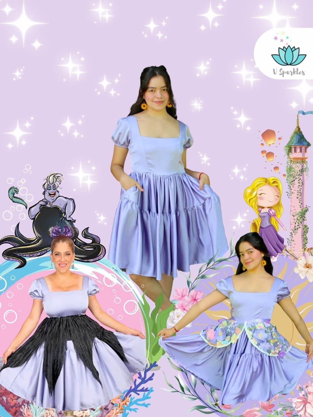 Base Purple Twirl Dress for Women from Once Upon a Twirl Collection